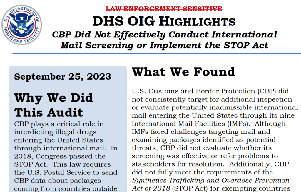 Homeland Security Inspector General: Customs Failing To Properly Screen ...